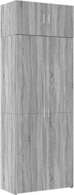 Úzká úložná šedá sonoma 80x42,5x225 cm kompozitní dřevo 3281355