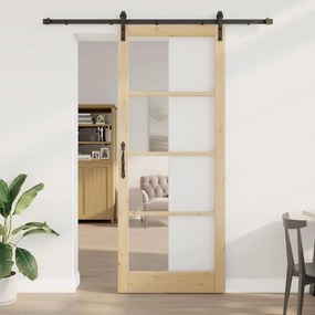 Posuvné dveře ORKDAL Přirozená a černá 93 x 232 cm 3331871