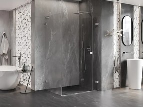 Mexen Lunar-F L, sklápěcí sprchový kout pravý 95 x 80 cm, 8mm čiré sklo, chromový profil, 836L-095-080-01-00-P