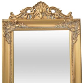Volně stojící zrcadlo barokní styl 160 x 40 cm zlaté - Default Title
