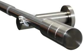 Záclonová souprava roztažitelná KRETA 19/16mm 120-210cm ušl.ocel