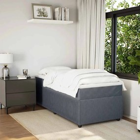 Box spring postel s matrací tmavě šedá 90x190 cm samet 3285609