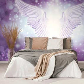 Tapeta andělská křídla s abstraktními prvky - 450x300 cm