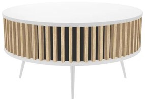 Konferenční stolek RONDA dub artisan/bílá