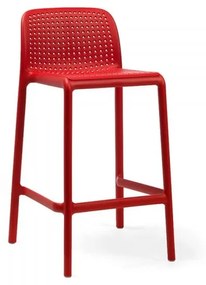 Nardi Plastová barová židle BORA s nižším sedem Odstín: Rosso - Červená