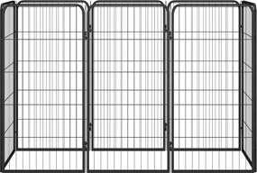 8panelová ohrádka pro psy černá 50 x 100 cm práškovaná ocel 3115958