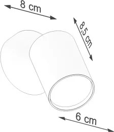Nástěnné svítidlo SOLLUX LEMMI 1 bílé GU10 1x40W bez žárovky SL.1123
