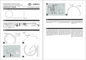 Zrcadlo na zeď chodbu do pokoje ložnice koupelny předsíně kulaté MOONLIGHT kruh průměr 80 cm s LED podsvíceným okrajem po celém obvodu 411-064