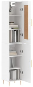 Skříň highboard bílá s vysokým leskem 34,5x34x180 cm kompozit,  3200123