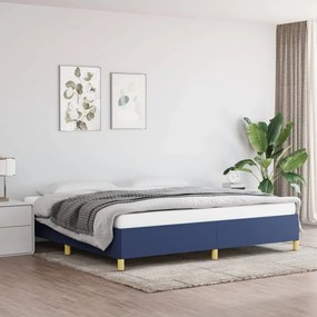 Rám postele modrá 200x200 cm textil,  347195