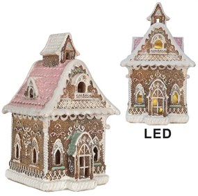 Perníková LED chaloupka Gingerbread Cotti - 16*15*25 cm