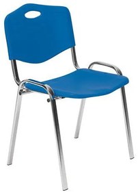 Nowy Styl  Plastová jídelní židle ISO Chrom, modrá