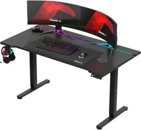 Huzaro Hero 8.7 RGB černá / Elektrický herní stůl / 140 x 70 x 72 - 11