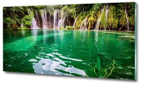 Wallmuralia Foto obraz sklo tvrzené Plitvické jezero 100x50