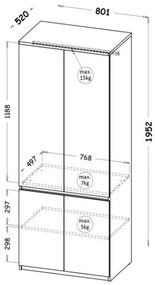 Šatní skříň ARMA - WHITE
