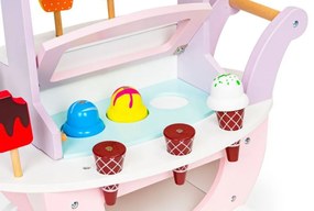 ECOTOYS Dřevěné edukační chodítko Ice Cream