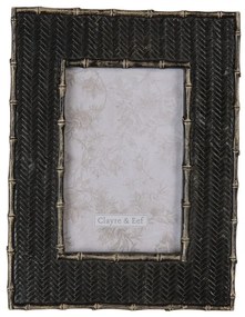 Černý fotorámeček s reliéfem – 10x15 cm