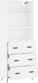 Skříň highboard bílá 69,5 x 34 x 180 cm kompozitní dřevo 3189349
