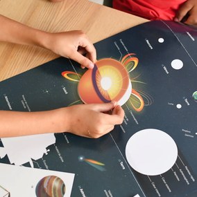 POPPIK XXL vzdělávací samolepkový plakát Astronomie 7+