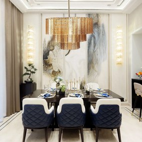 Toolight Závěsné osvětlení Crystal Modern D16 APP1677-8CP hnědé