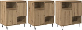 Servírovací skříň 3 ks Artisanový dub 60 x 35 x 70 cm 3394564