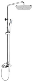 Mereo Mereo, Nástěnná sprchová baterie Mada 150 mm se sprchovou soupravou, ruční a talířovou sprchou 225x225mm, CBE60104SBM