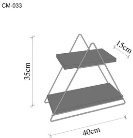 Policový organizér 35x40 cm zlatá