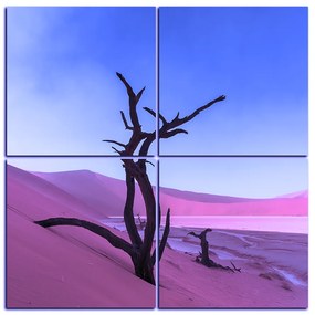 Obraz na plátně - Mrtvý strom v dunách - čtverec 3130FE (100x100 cm)