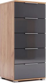 Komoda 5 zásuvek Lava / dub kraft Luna