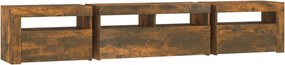 TV skříňka s LED osvětlením kouřový dub 210 x 35 x 40 cm 3152735
