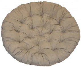 Ratanový papasan tmavý, průměr 115 cm - polstr tmavě béžový melír