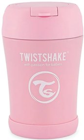 Twistshake Termoska na potraviny 350 ml se lžičkou růžová