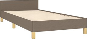 Rám postele bez matrace taupe 100 x 200 cm textil 3125037