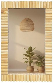 Tutumi, nástěnné zrcadlo Boho 55x35 cm KLNA-MR01, hnědá, HOM-02803