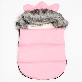 Luxusní zimní fusak s kapucí s oušky New Baby Alex Fleece pink Barva: Růžová