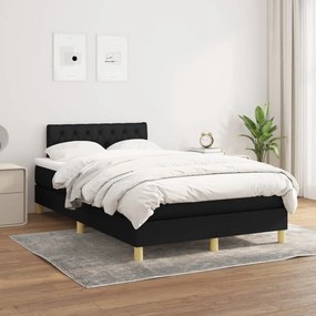Box spring postel s matrací černá 120x200 cm textil 3140843