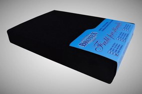 BROTEX Froté prostěradlo černé Rozměr: 80 x 200 cm