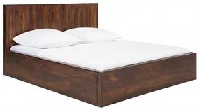 Přírodní dřevěná postel Palison tmavá