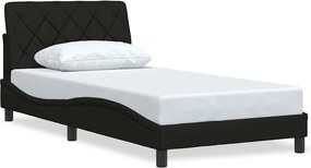 Rám postele bez matrace černý 100 x 200 cm textil 3310582