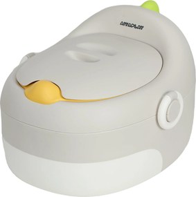 AIYAPLAY 3-v-1 Dětský nočník, Odnímatelný nočník, Nočník s madly, pro děti 6-72 měsíců, Nosnost do 50 kg, Plast, Umělá kůže, Šedý | Aosom