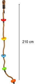 Creative Corner Šplhací lano houpačka šplhací lano s uzly na plošině 200 cm