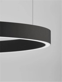 Nova Luce Závěsné LED svítidlo ELOWEN, 80W 3000K stmívatelné Barva: Černá