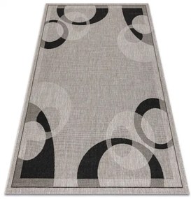 koberec SISAL FLOORLUX 20078 stříbro / černý velikost 200x290 cm | krásné koberce cz
