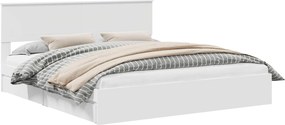 Postel s úložným prostorem Bílá 180 x 200 cm Kompozitní dřevo 3410770