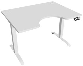 Hobis Motion Elektr. nastavitelný stůl 120x90 s pamětí - HOBIS ERGO MOTION MSE 2M 1200 Dekor stolové desky: bílá, Barva kovové podnože: bílá