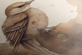 Obraz zasněný ptáček Varianta: 40x60