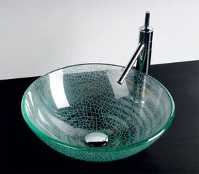 Sapho Sapho, ICE skleněné umyvadlo průměr 42 cm, 2501-04