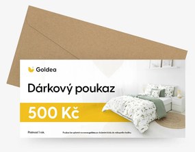 Goldea dárkový tištěný poukaz v hodnotě 500 kč 500 Kč