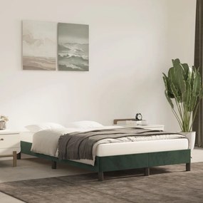 Rám postele tmavě zelený 120 x 200 cm samet - Default Title
