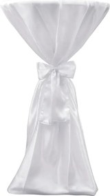 Potahy na stůl bílé, 70 cm, s mašlí, 2 ks 241188